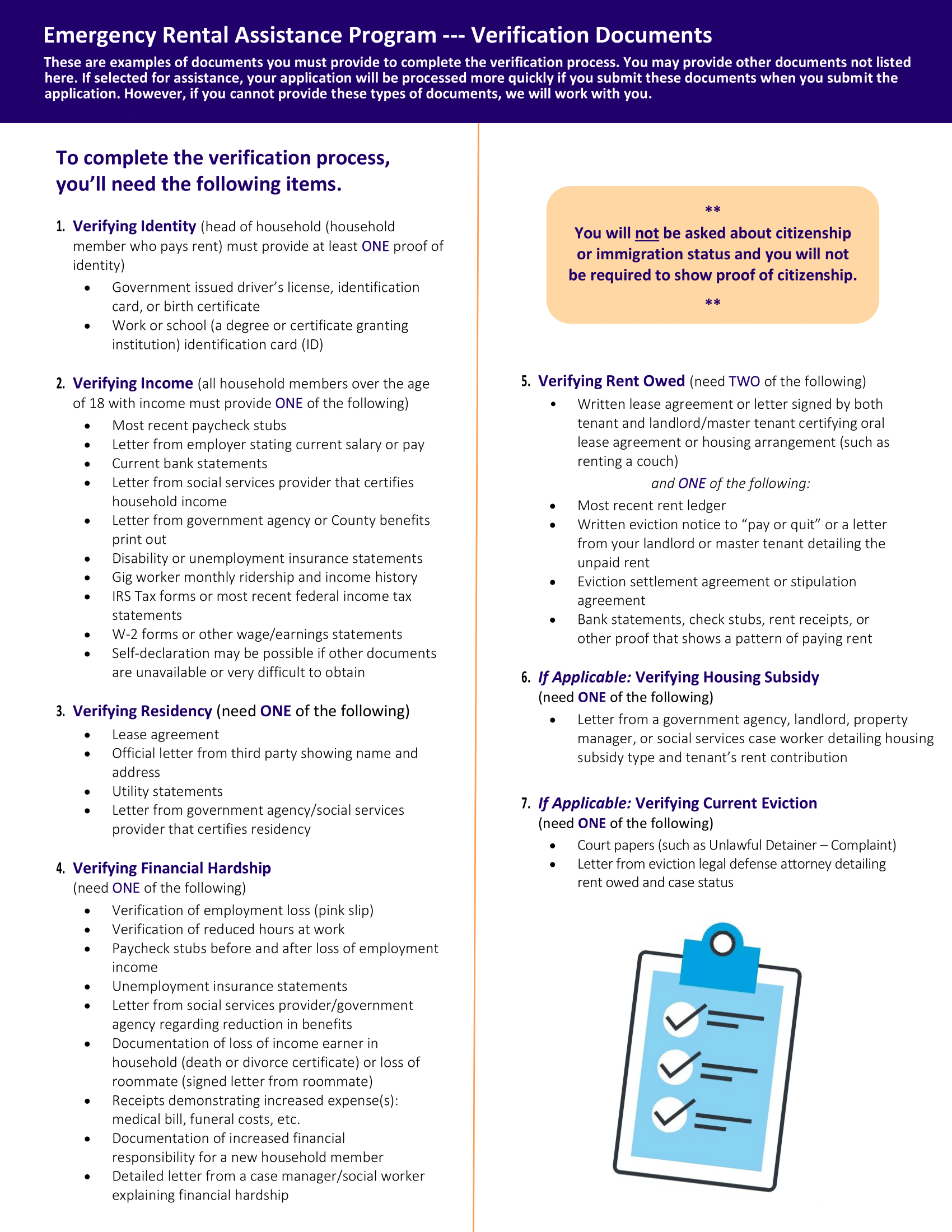 Verification Documents